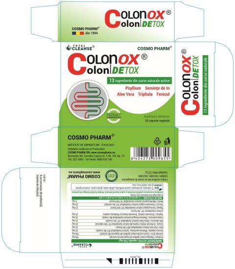 COLONOX COLON DETOX® Detoxifierea - Curatarea Colonului