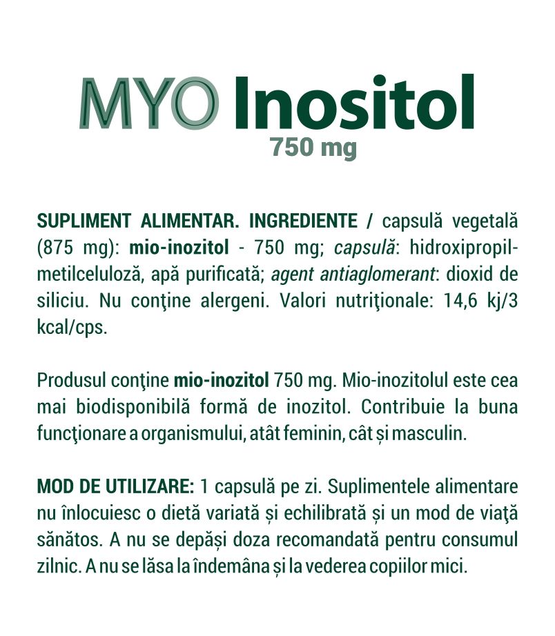 Myo Inositol - Sanatate Ovariana, Echilibru Hormonal, Fertilitate