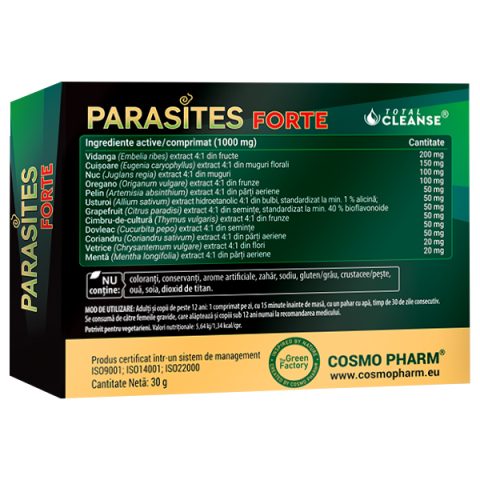 Parasites Forte® – Pentru Paraziti Intestinali si Viermi