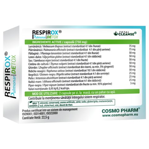 RESPIROX Pulmonar DETOX® | pastile pentru curatarea plamanilor