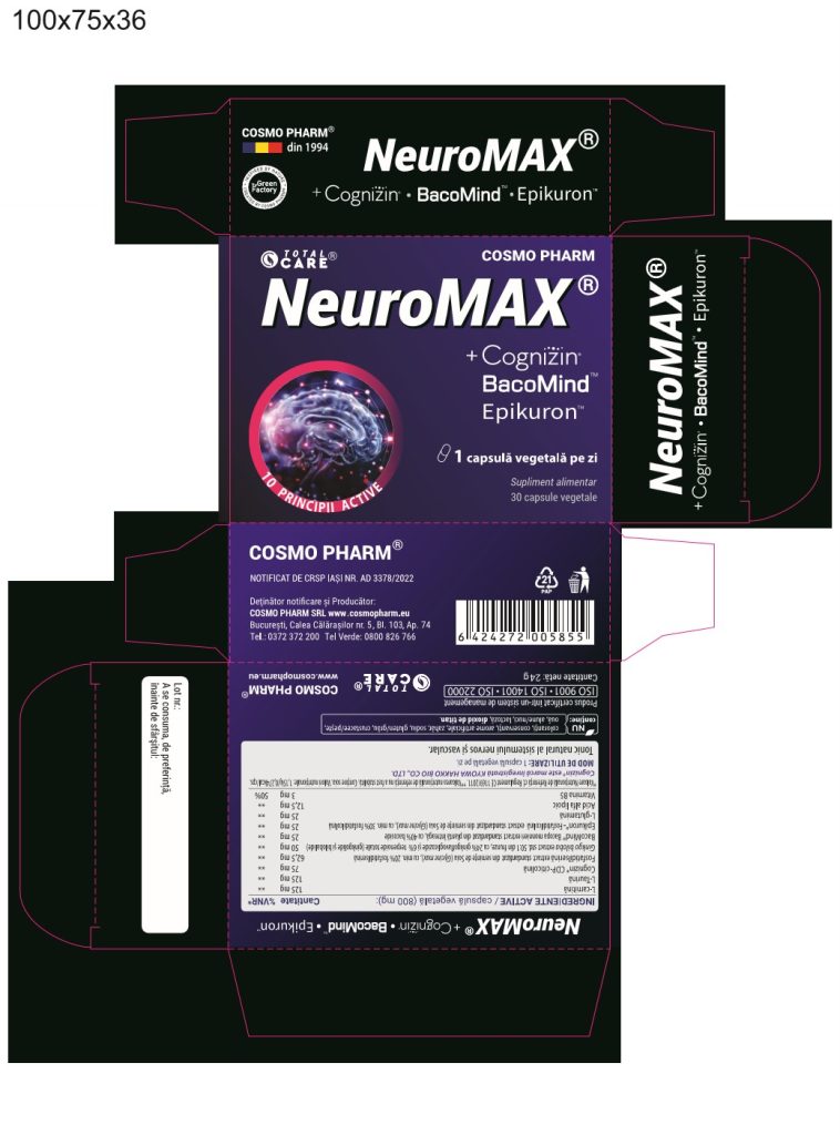 NEUROMAX | Pastile pentru Memorie si Concentrare cu efect Rapid