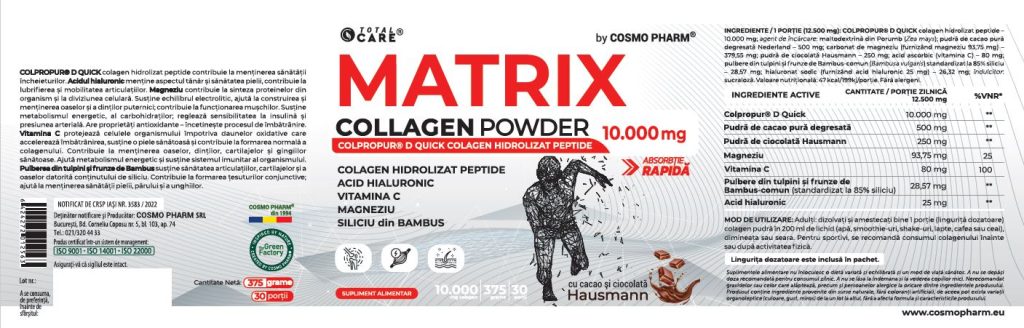 MATRIX - Colagen Vitamina C - Acid Hialuronic, Magneziu, Siliciu