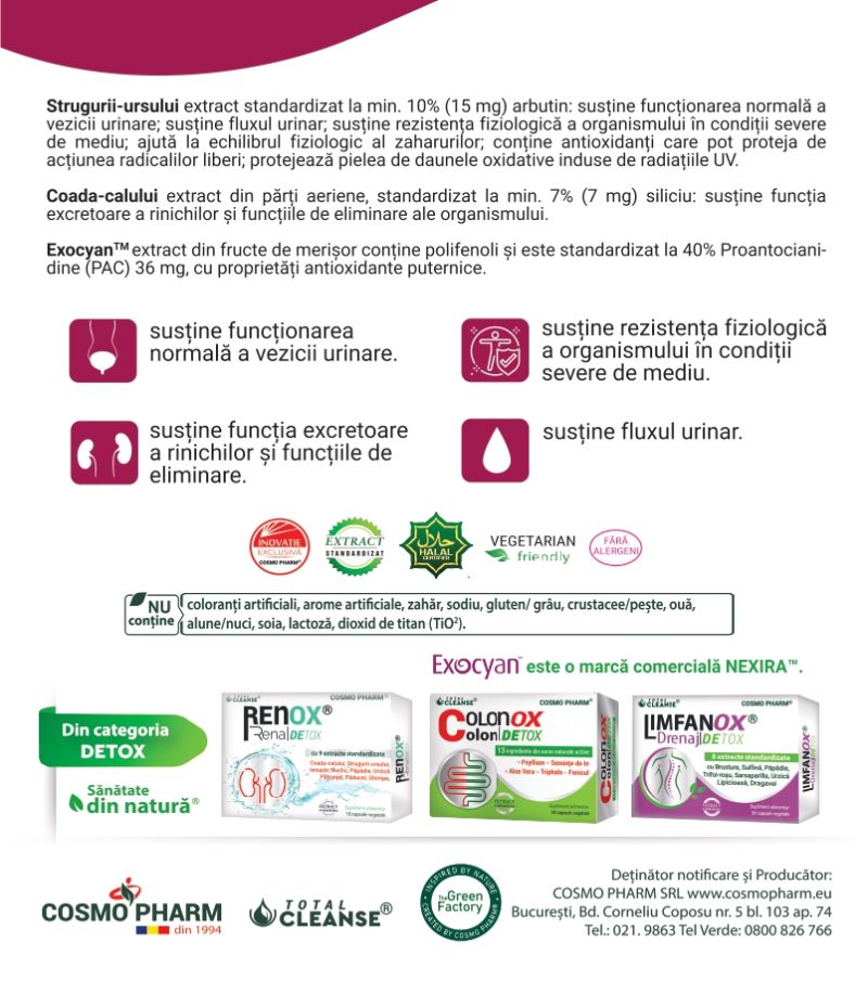UROFORTE - Supliment Natural Infectii Urinare 1 capsulă/zi