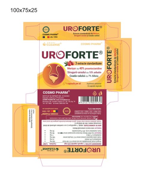 UROFORTE - Supliment Natural Infectii Urinare 1 capsulă/zi