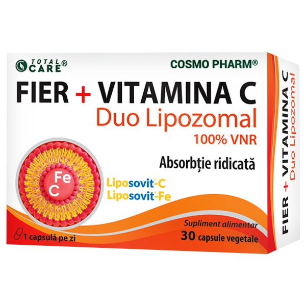 FIER + VITAMINA C DUO LIPOZOMAL – Suplimente Alimentare Naturale COSMO ...