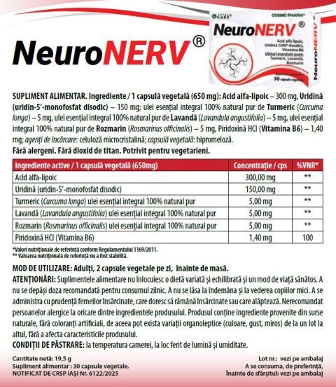 NEURONERV® – Suport avansat pentru sistemul nervos periferic cu Uridina ...